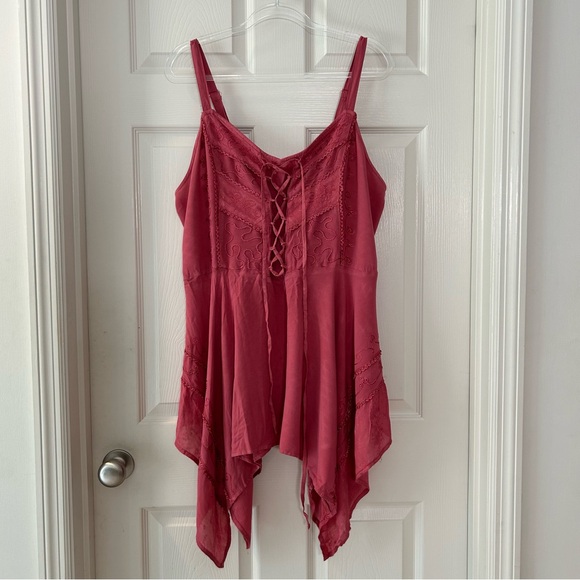 EARTHBOUND | Dresses | Earthbound Pink Fairy Embroidered Mini Dress ...